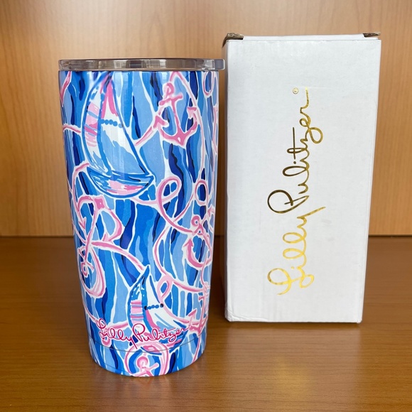 Lilly Pulitzer | Other | Nwt Lilly Pulitzer Tumbler Skim Blue Reel ...